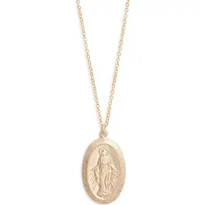 SET & STONES Virgin Mary Medallion Necklace - Gold