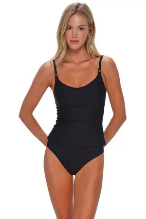 SUNSETS Anya Tankini Swimsuit Top - Black