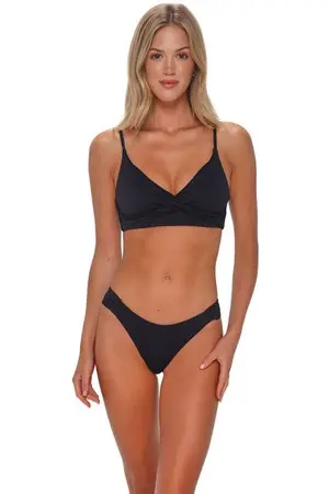 SUNSETS Dora Double Tab Bikini Bottom - Black