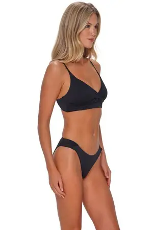 SUNSETS Dora Double Tab Bikini Bottom - Black