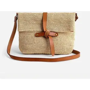 MINGA Carmen Woven Crossbody Bag - Natural