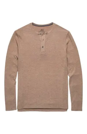 SURFSIDE SUPPLY CO. Sean Ultra Soft Classic Henley - Camel Heather