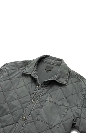SURFSIDE SUPPLY CO. Lennon Quilted Shirt Jacket - Iron Gate Grey