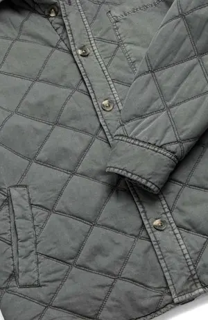 SURFSIDE SUPPLY CO. Lennon Quilted Shirt Jacket - Iron Gate Grey