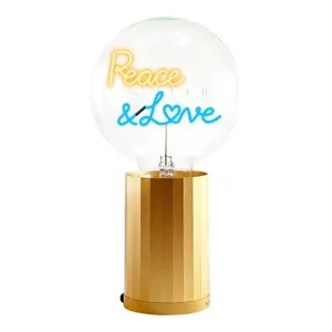 MITB Peace And Love Portable Table Lamp Gold