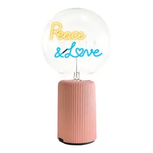 MITB Peace And Love Portable Table Lamp Pink