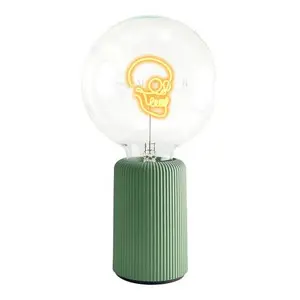 MITB Skull Portable Table Lamp Olive