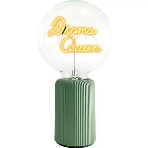 MITB Drama Queen Portable Table Lamp Olive