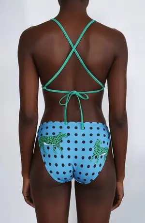 JESSIE ZHAO NEW YORK Verdant Wild Reversible Tie Side Bottom