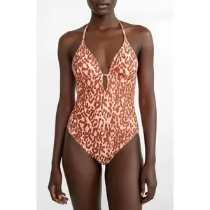 JESSIE ZHAO NEW YORK Savanna Reversible One-piece Swimsuit - Brown