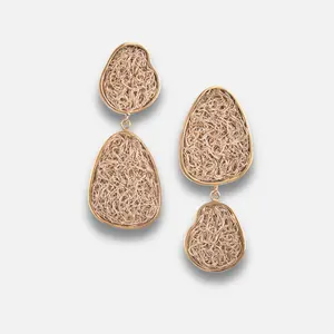 DANIELA MILLAN JEWELRY Ancestral Asymmetrical Drop Earrings - Gold
