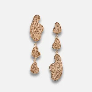 DANIELA MILLAN JEWELRY Sculpture Asymmetrical Earrings - Gold