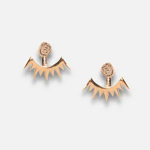 DANIELA MILLAN JEWELRY Art Stud Earrings With Ear Jackets - Gold