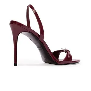 BLACK SUEDE STUDIO Romi 100 Patent Sandal - Ruby Patent Leather
