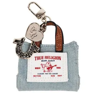 True Religion Buddha Mini Tote Bag Charm - Denim