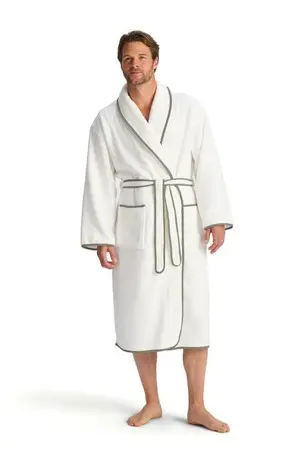 CHRISTY Boundary Piped Edge Luxury Robe - Sage