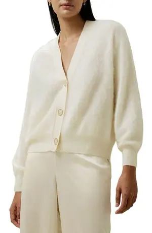 Lilysilk Hestia Button-front V-neck Cashmere Cardigan