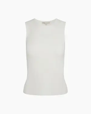 Onia Fitted Micro Rib Tank - White