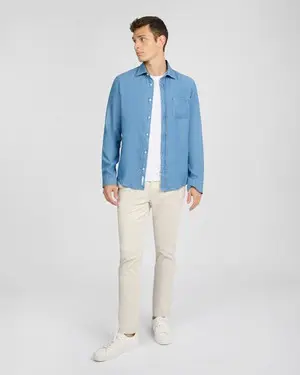 Onia Denim Chambray Long Sleeve Shirt
