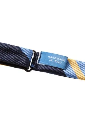 Robert Talbott Bond Self-tie Signature Repp Bow Tie - Navy Multi