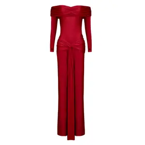 LEDIEL Strapless Maxi Dress - Red