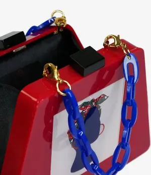 LARALLAN Acrylic Cocktail Clutch With Detachable Chain Strap