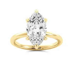 BALACIA Marquise Diamond Solitaire Engagement Ring - Yellow Gold