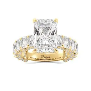 BALACIA Radiant Cut Diamond Engagement Ring - Yellow Gold