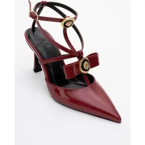 PROLOGUE SHOES Peal Pointed Toe Pump - Burgundy Patent