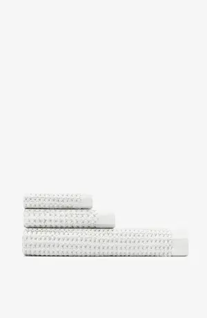 ONSEN Waffle Bath Sheet Set White