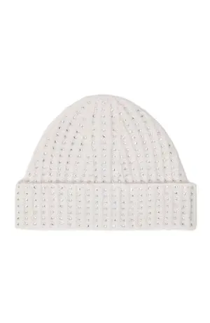 Maje Wool And Rhinestone Beanie - Ecru