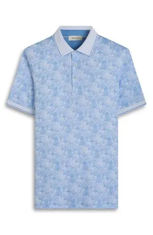 Bugatchi Three-button Performance Polo - Sky