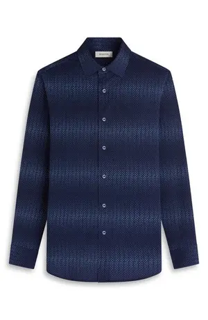 Bugatchi James Ooohcotton® Gradient Geo Print Button-up Shirt