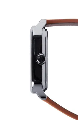 Casio Moonphase Leather Strap Watch - Brown