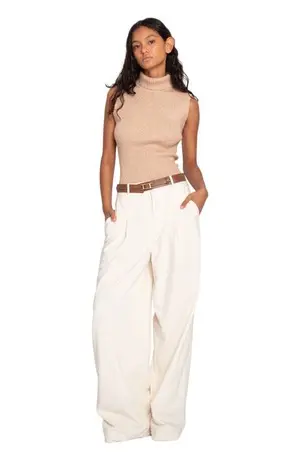 BELLE & BLOOM Equation Sleeveless Turtleneck Knit - Camel