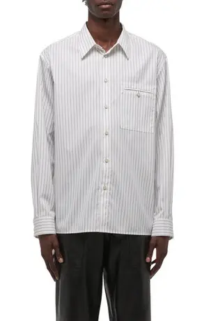 Helmut Lang Relaxed Fit Stripe Button-up Shirt