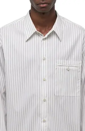 Helmut Lang Relaxed Fit Stripe Button-up Shirt