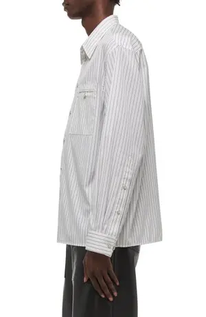 Helmut Lang Relaxed Fit Stripe Button-up Shirt