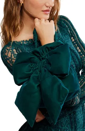 Free People Belle Velvet Bow Bag