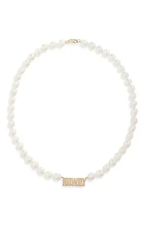 Established Rowdy Pearl Necklace - Gold