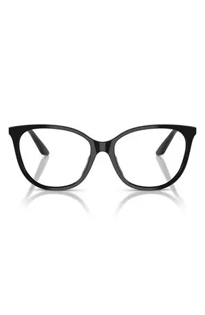 Emporio Armani 55mm Cat Eye Optical Glasses - Shiny Black/demo Lens
