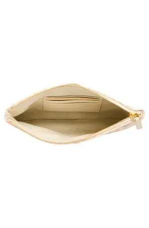 Valentino Garavani Medium Vlogo Signature Leather Pouch - Ivory/multi