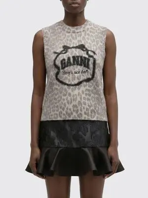 GANNI Knit Vest - Brown