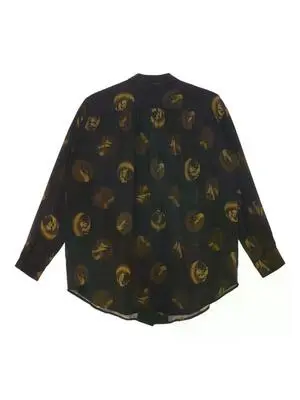 UMA WANG Circular-print Silk-blend Shirt
