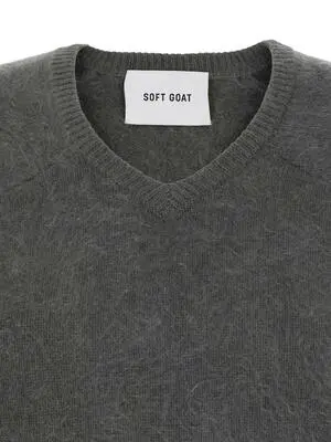 Soft Goat Long-sleeve V-neck Sweater