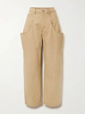 Ossou Lariat Draped Mid-rise Wide-leg Jeans