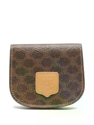 Celine 2000s Macadam Coin Purse - Brown
