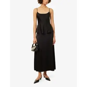Theory Satin A-line Maxi Skirt