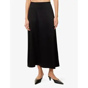 Theory Satin A-line Maxi Skirt