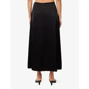 Theory Satin A-line Maxi Skirt